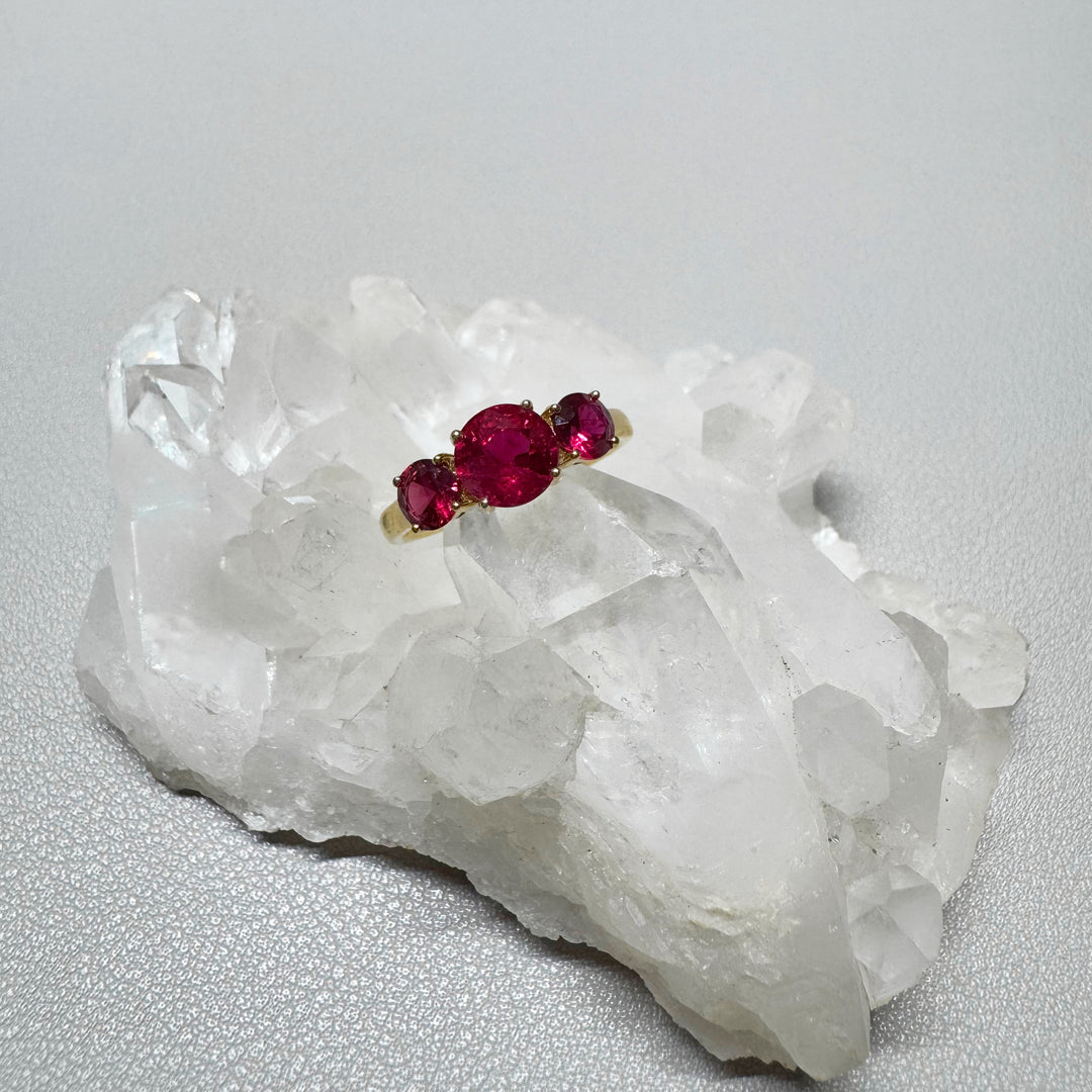 red marble stone ring